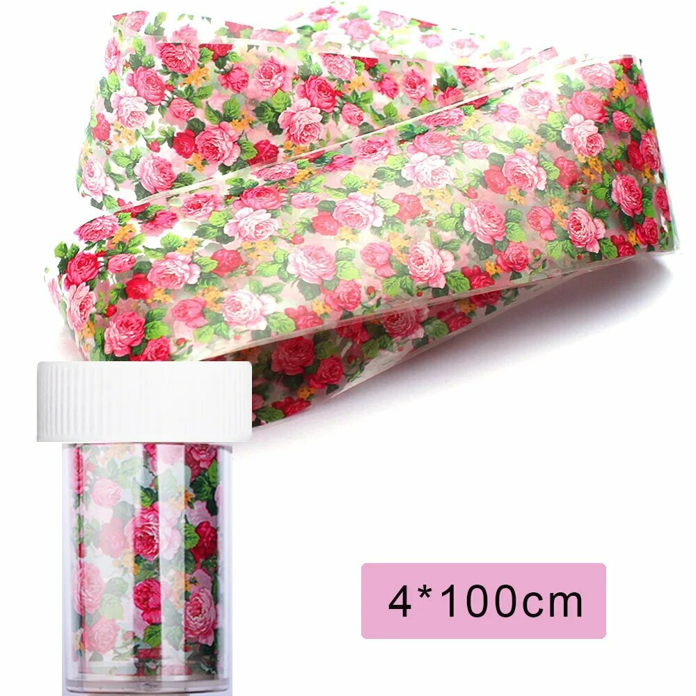 Наклейки для ногтей Розовый Flowers79 4*100см