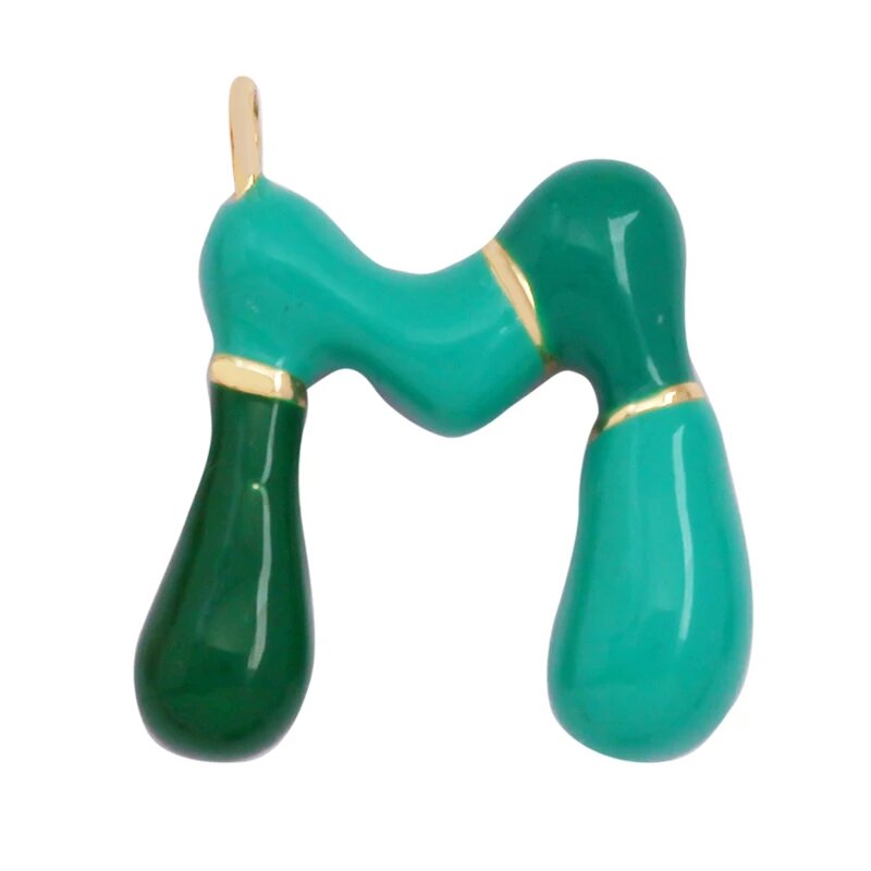 Изумрудная подвеска Beadsfeeder Letter M, позолота K40