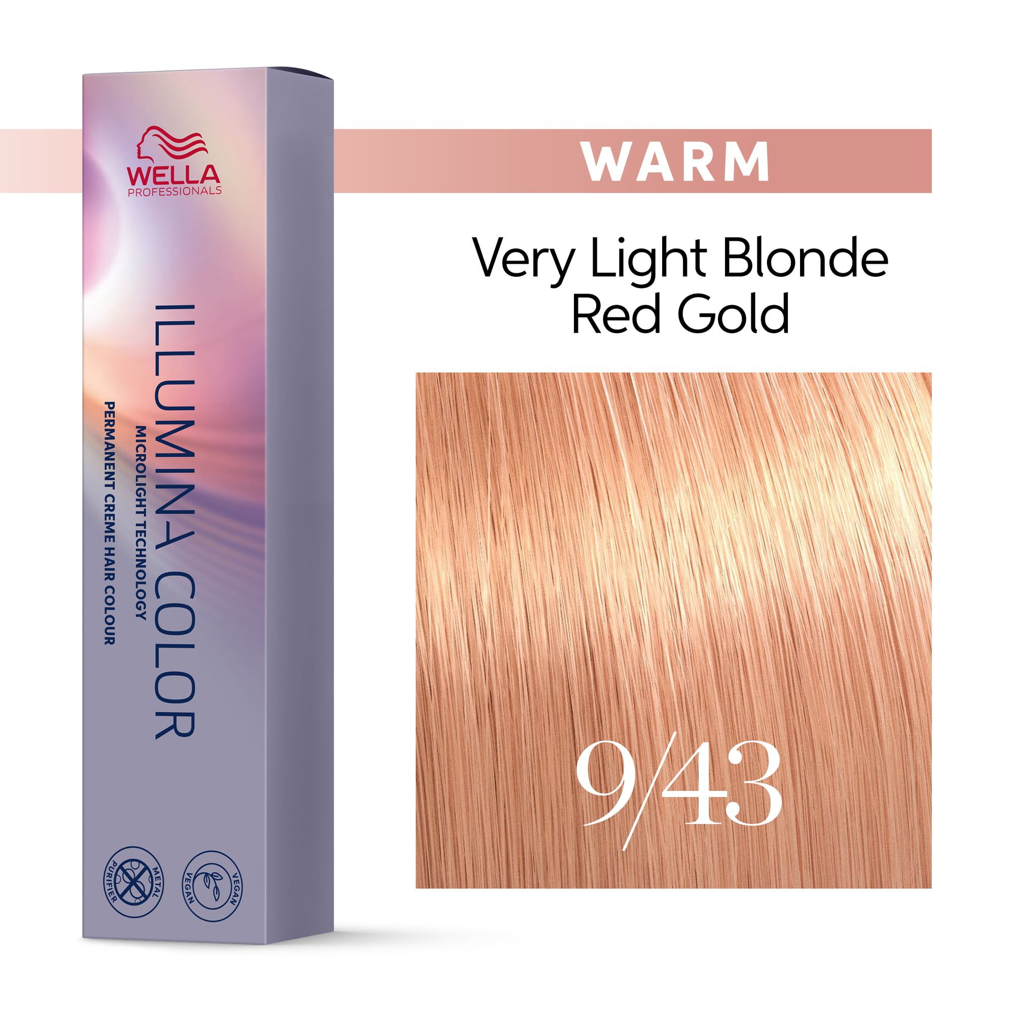 Wella Illumina Color 9/43 - Стойкая краска очень светлый блонд медно-золотистый 60 мл