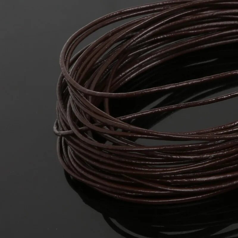 Кожаный шнур Dark Brown 5 м 1 мм