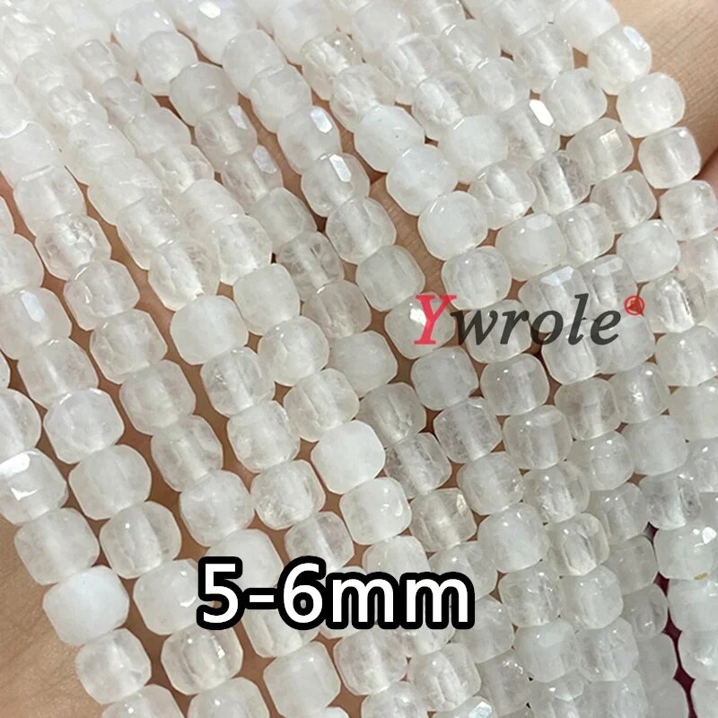 Натуральные камни бусины лабрадорит амазонит бирюза YWROLE Белый, 5-6mm 58-60pcs, 5-6mm white jade