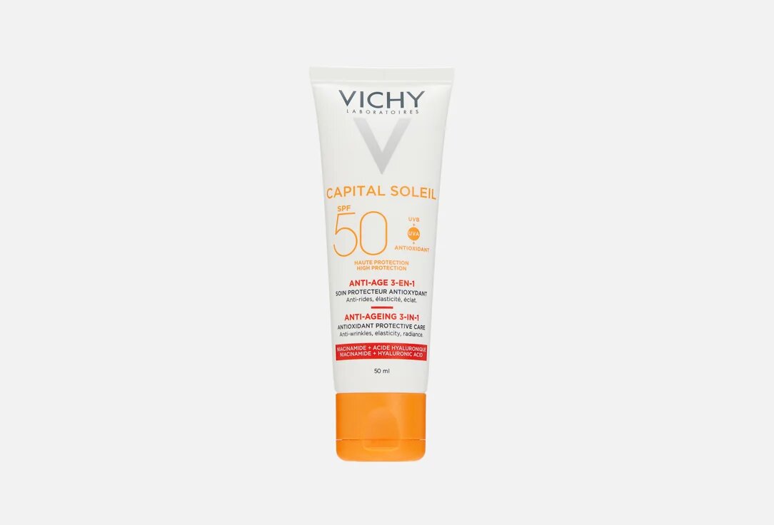 Крем солнцезащитный Vichy Capital Soleil SPF50+, антивозрастной, для тела, 50 мл