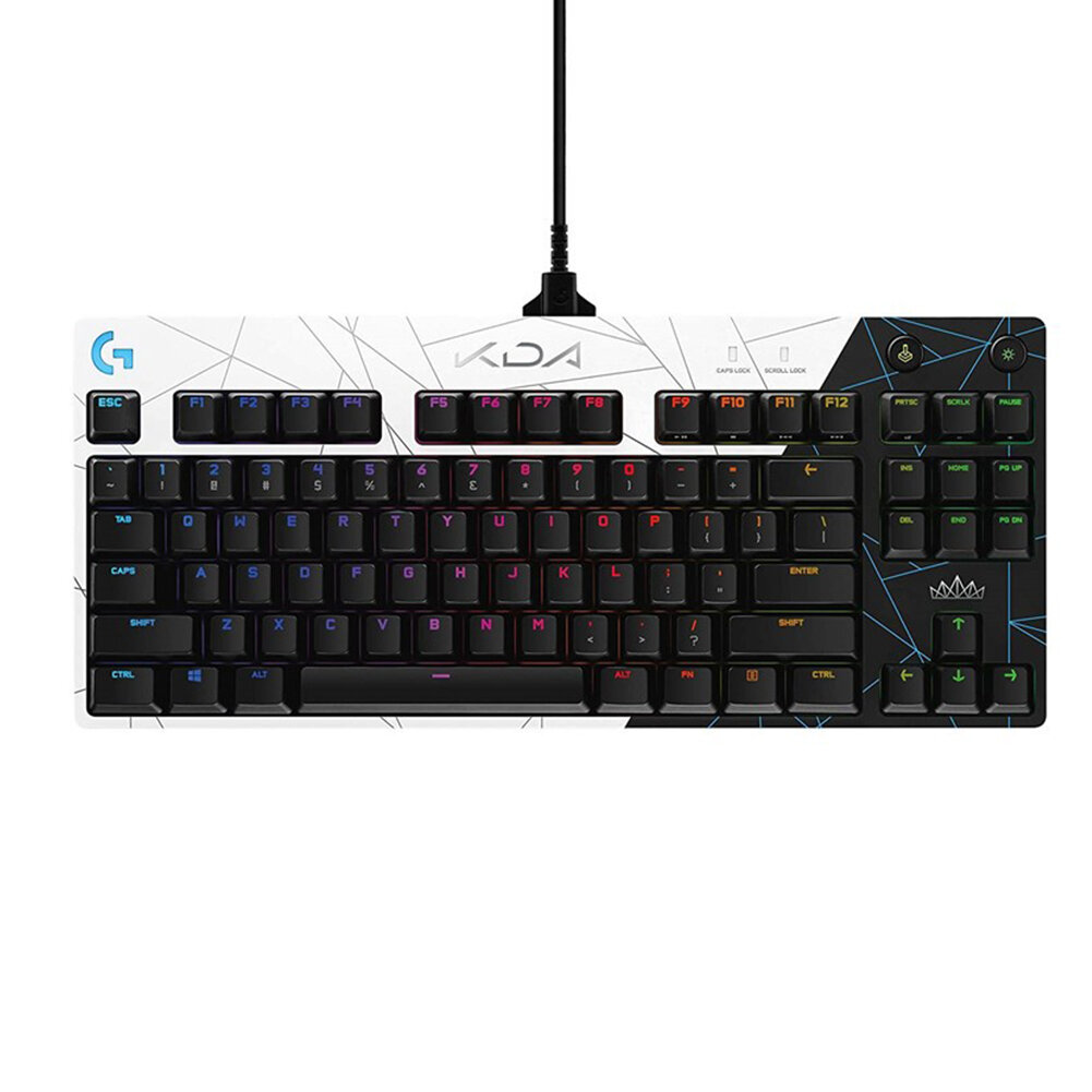 Проводная игровая механическая клавиатура Logitech G PRO KDA League of Legends Limited LIGHTSYNC RGB GX BROWN Switch, черный