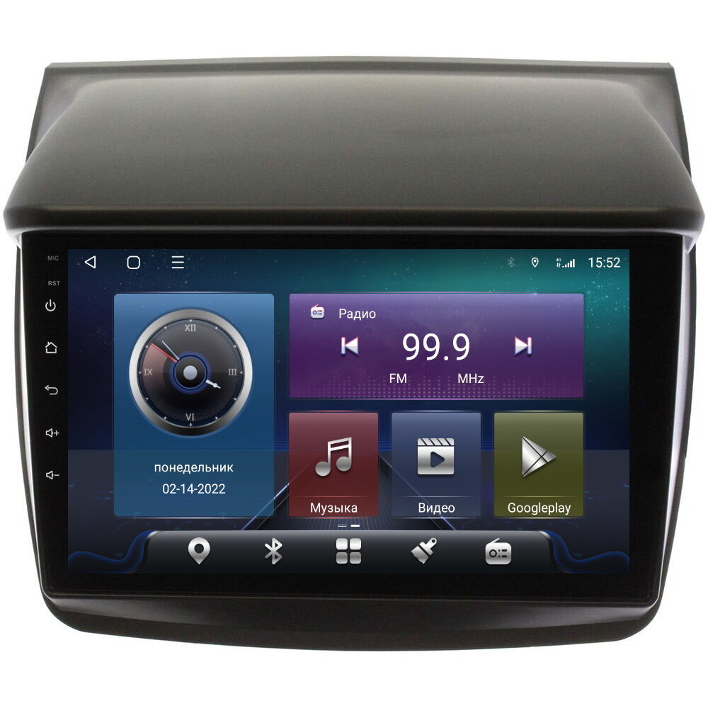 Магнитола CRS-300 Mitsubishi Pajero Sport 2 2008-2014, L200 2006-2015 с Android 13, Процессор 8 ядер, 6/128Gb, Carplay, DSP, 4G(Sim)