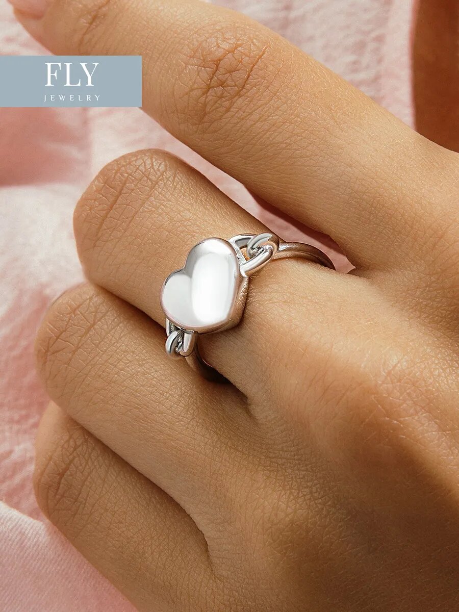 Кольцо широкое, серебро, 925 проба, родирование