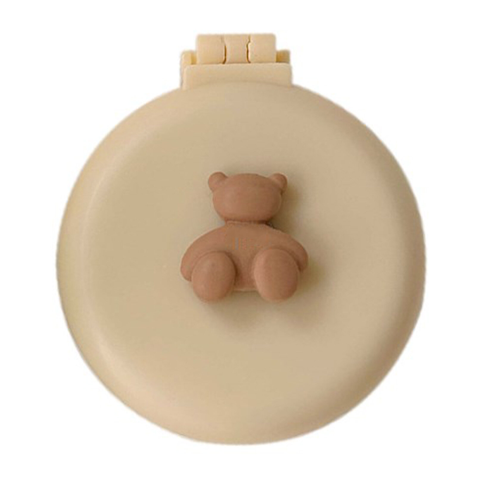 Мини складная щетка для волос кремовый желтый круглый дорожный зеркальный гребень для женщин и девочек карманный инструмент для волос массажная расческа