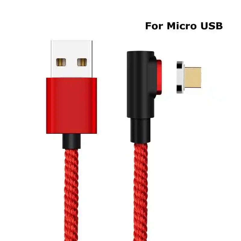 5A Магнитный USB-кабель для быстрой зарядки, зарядное устройство L-образный кабель Micro USB для передачи данных для iphone X Samsung S8 Huawei Xiaomi mi8 LG Usb Type C micro usb
