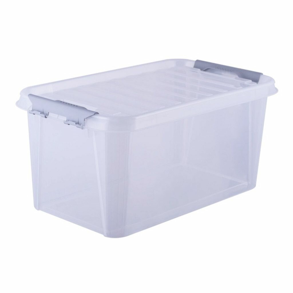 Контейнер-ящик Полимербыт для хранения, пластмассовый 10 л, 38х22х17 см, ручки-клипса (79000)