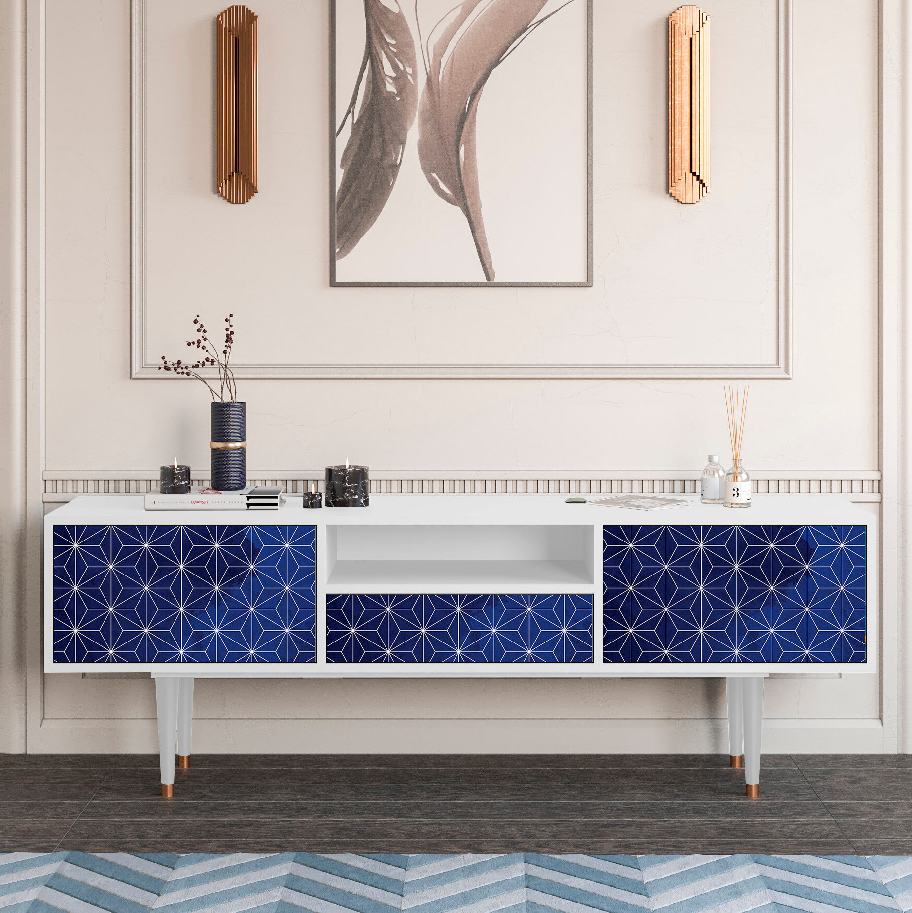 ТВ-Тумба - STORYZ - T6 Milky Way, Размер - 170 x 69 x 41 см, Цвет корпуса - , Белый