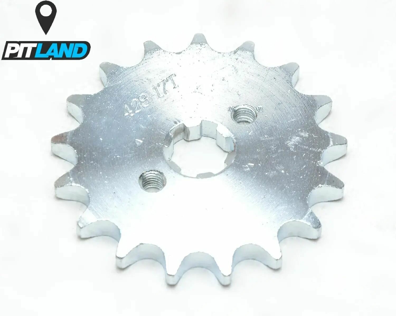 Звезда ведущая 428-17T 17мм сталь на мотоцикл, питбайк, эндуро.