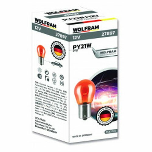 Лампа PY21W 12V 21W (7507) желтый WOLFRAM 27897