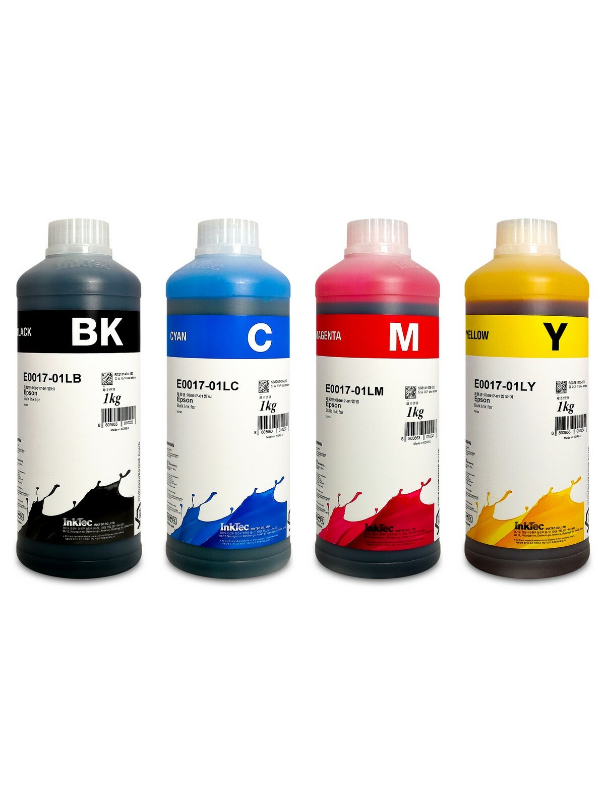 Чернила InkTec (E0017-1L) Premium Ink для Epson 4 цв. по 1000 мл (Bk, C, M, Y)