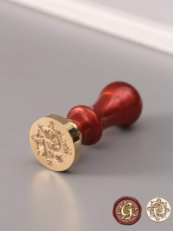 Печать для сургуча с пластиковой ручкой «Буква G на вензеле», 2.5×2.5×6.3 см