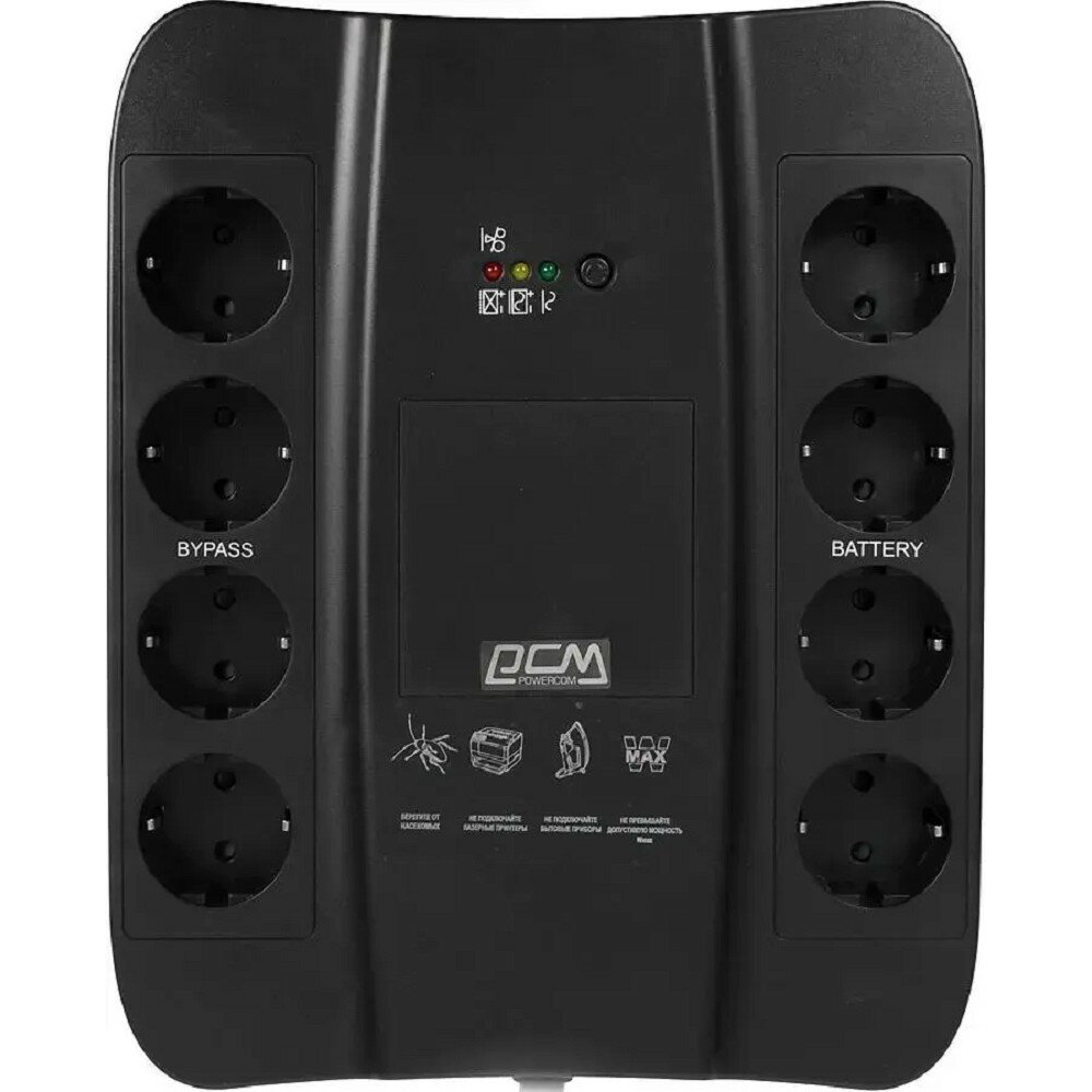 ИБП PowerCom SPD-850U 850ВА/510Вт без аккумулятора А•ч 8 шт — фото 1
