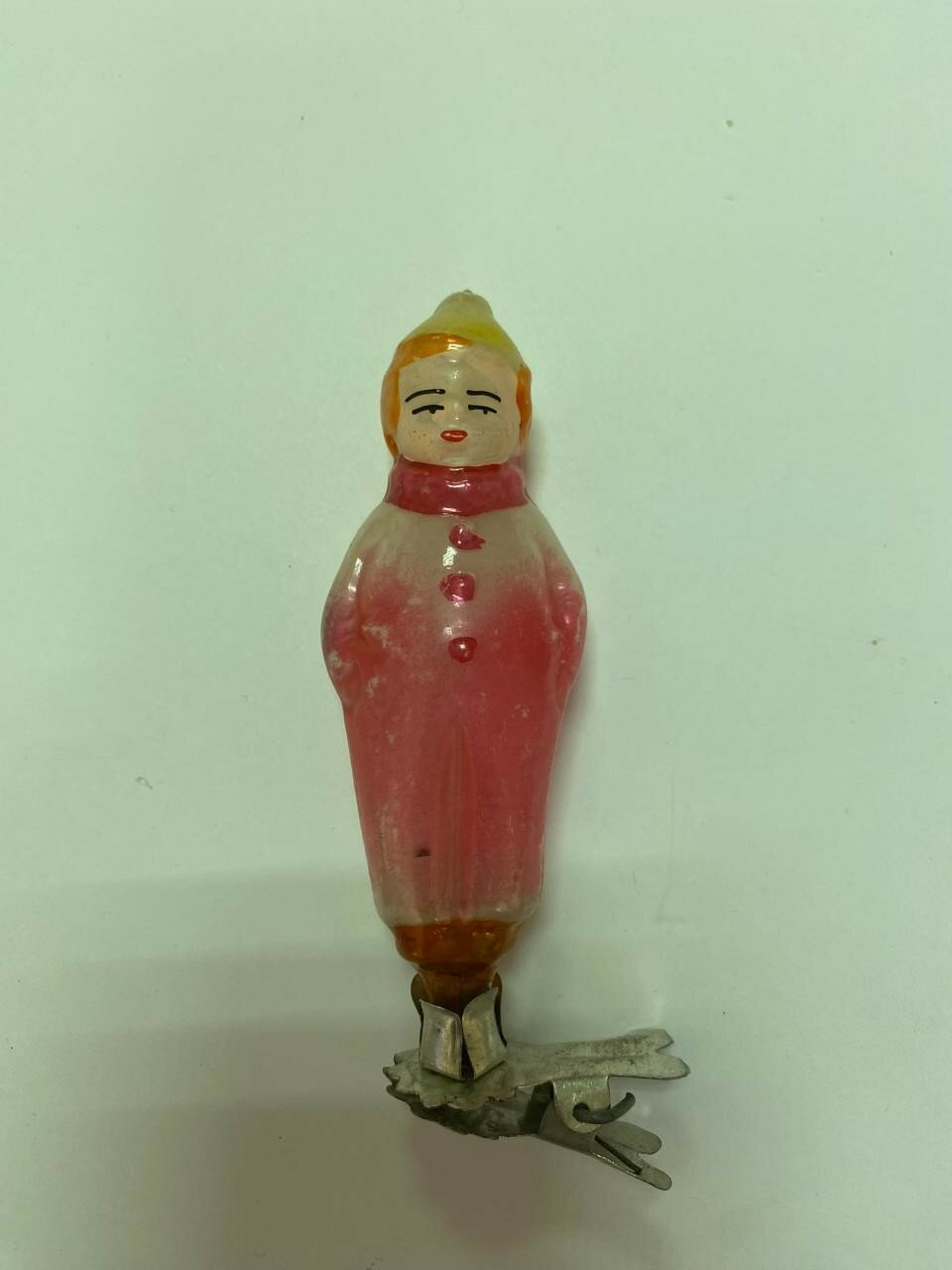 Игрушка на елку Ребенок в костюме клоуна Винтаж из СССР