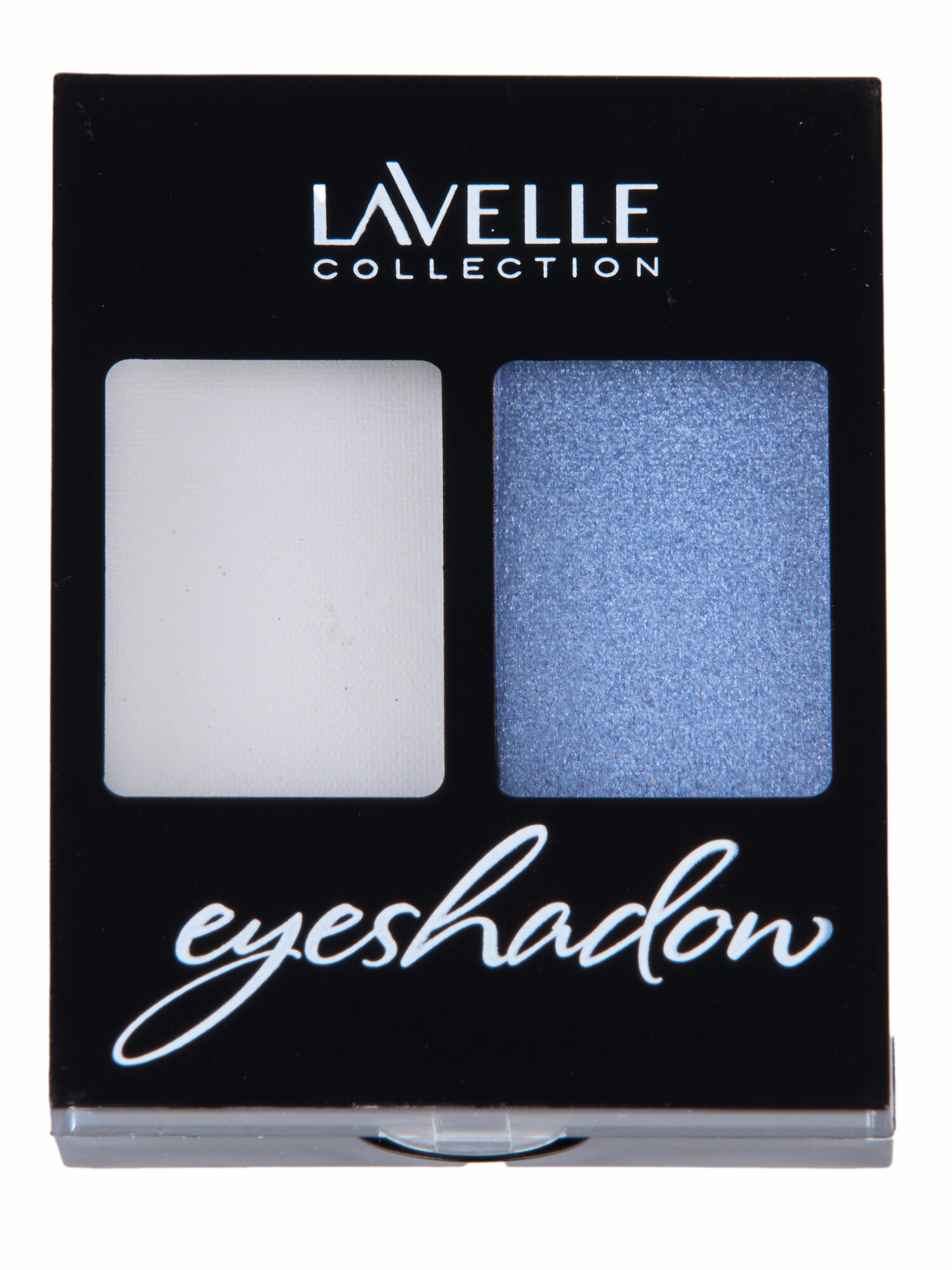 Тени для век Lavelle Collection двухцветные, тон 07 белый / голубой шиммер