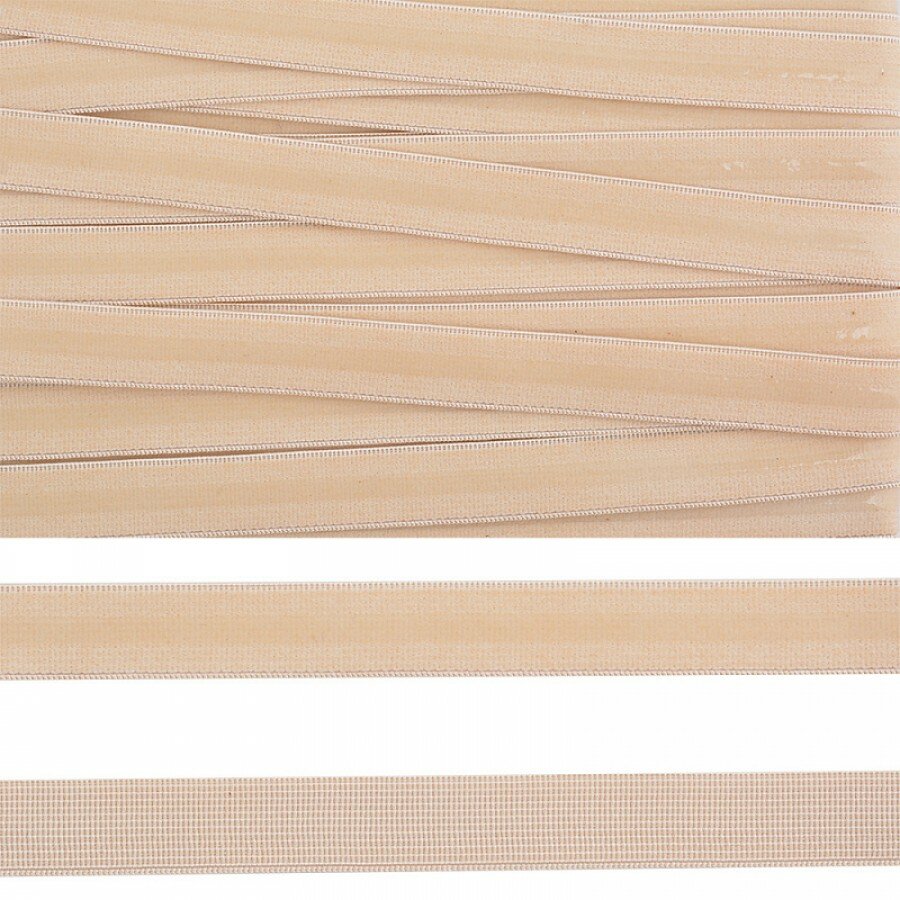 Резинка TBY бельевая с силиконом 61001 10мм цв. S180 бежевый песочный уп.50м