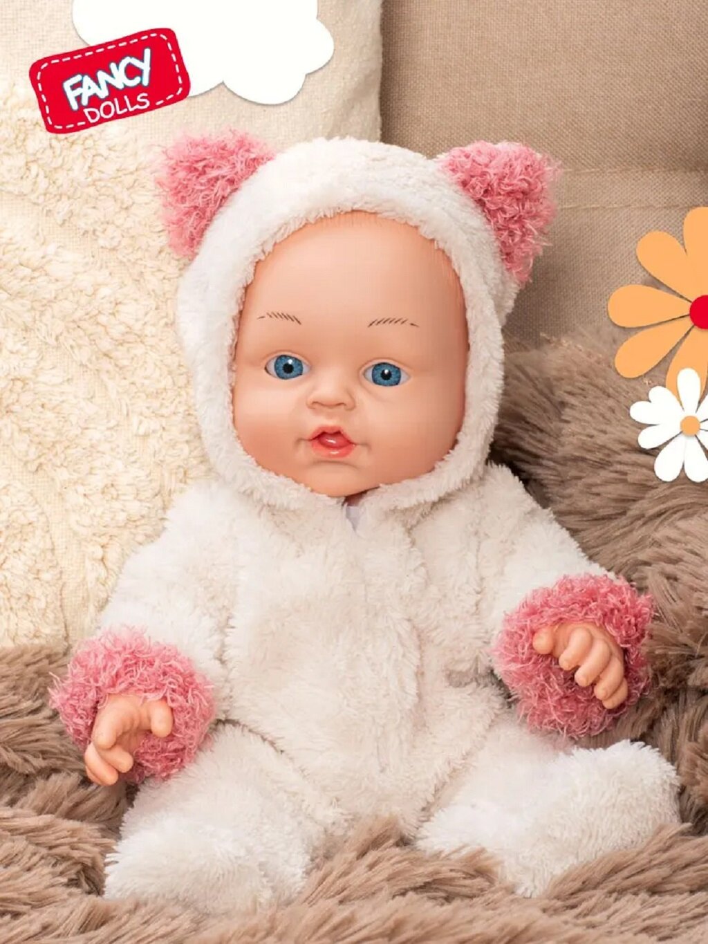 Пупс Fancy Dolls Малышка с соской, 30 см, PU06