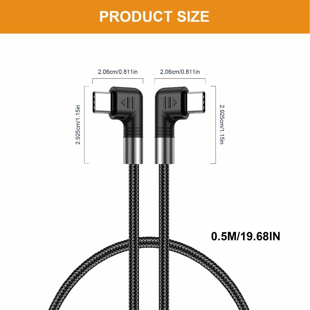Кабель USB-C — USB-C, 100 Вт, 0.5m — фото 1