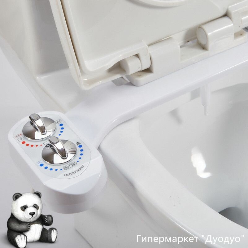 Биде Приставка Для Унитаза Левая С Горячей Водой Гигиеническим Душем Подогревом Воды-BF
