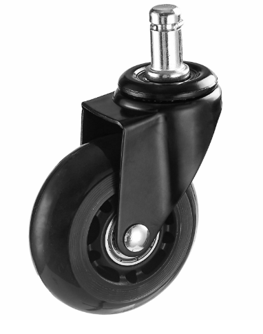 Колесо (ролики) BRABIX для кресла мягкие, резиновые d64мм, шток d11мм, в коробе,533087