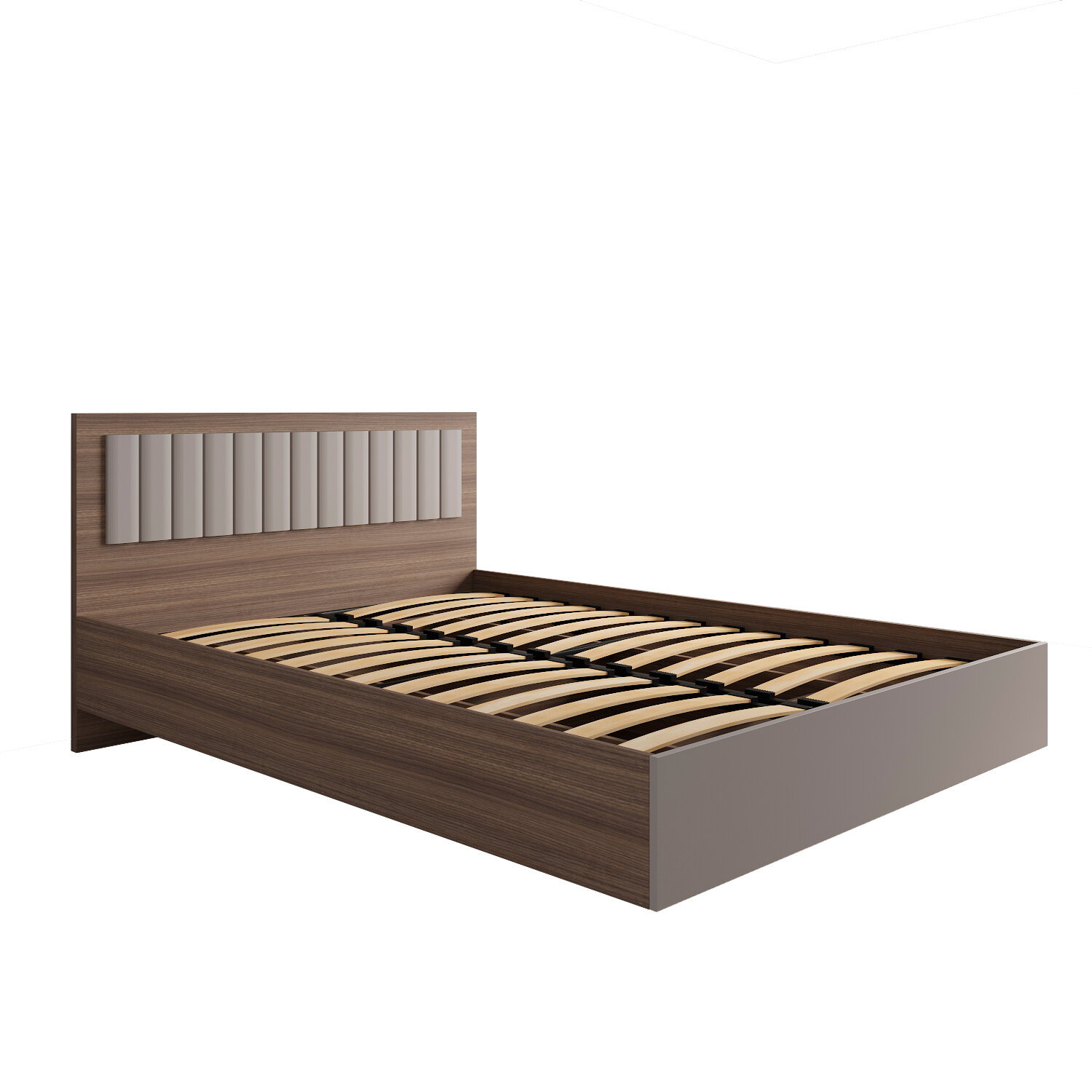 МС Роза / Кровать 1400 Ройс Бежевый Скин (Базовая комплектация) (ДСВ)