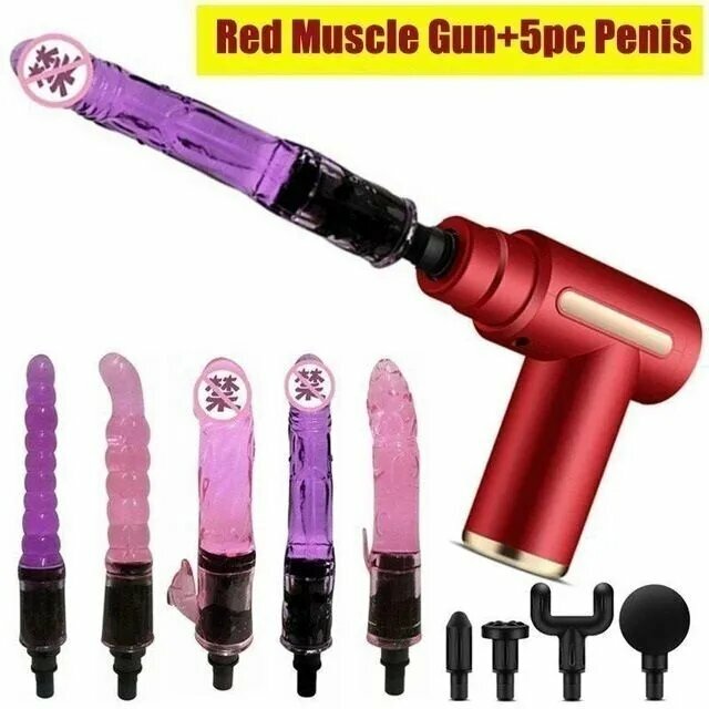 Массажер и секс-машина 2 в 1 с насадкой фаллоимитатором 5 шт, Товары для взрослых пар телескопическая реалистичная секс игрушка для интимных игр мужчин и женщин.
