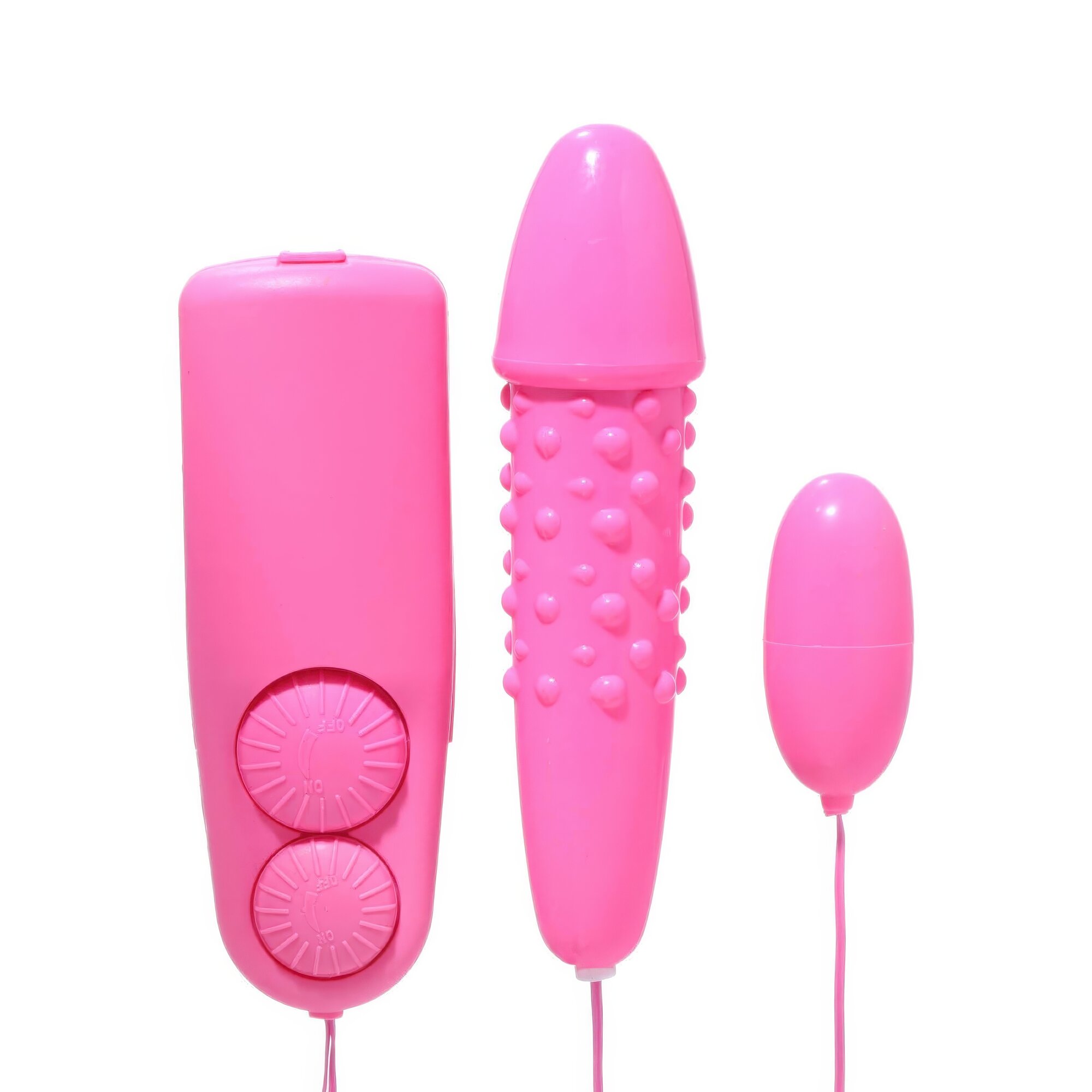 Виброяйца с выносным пультом Оки-Чпоки, 14 × 3.5 см, розовый, пластик