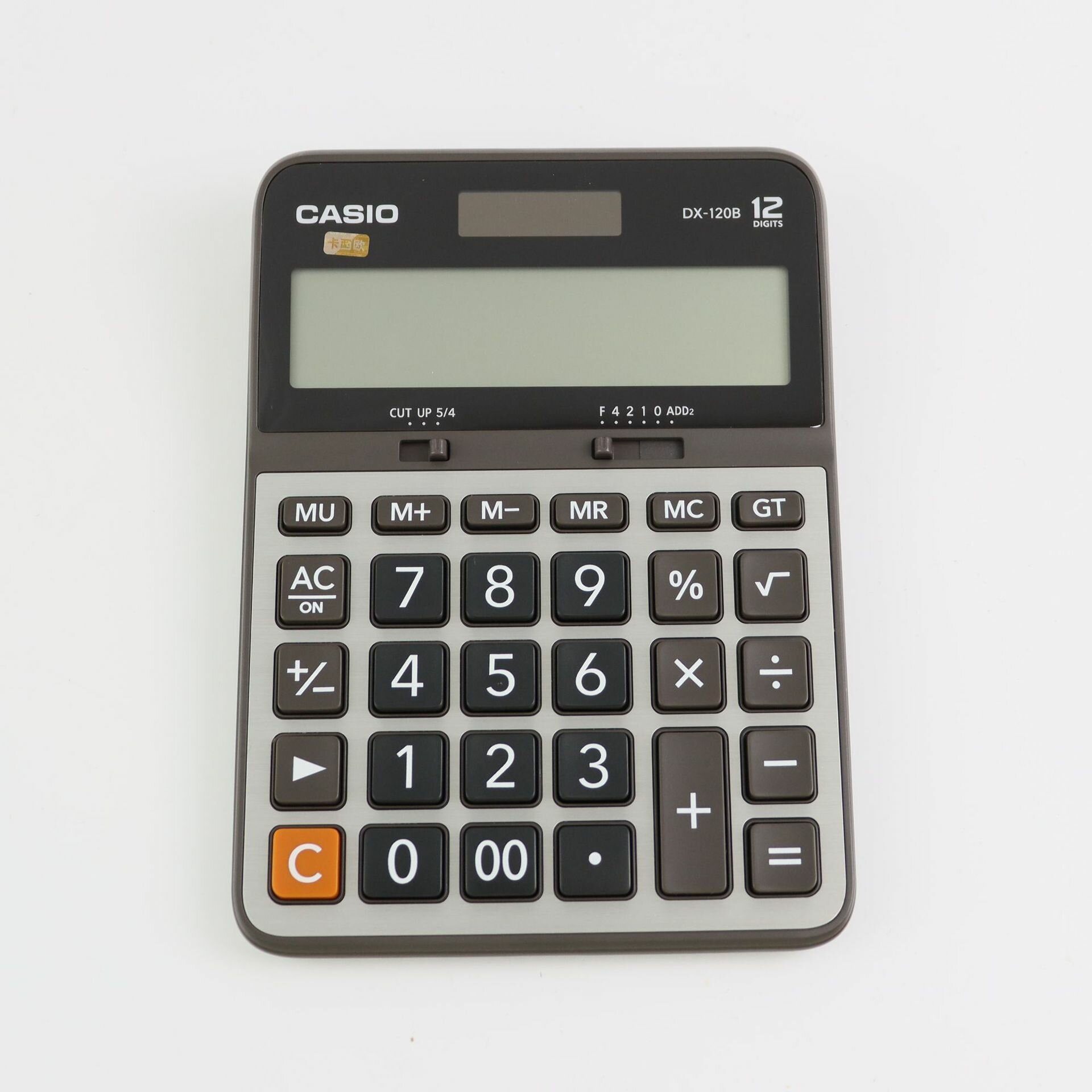 Калькулятор Casio MX DX GX-120B, офисный, на солнечной батарее, серебристый