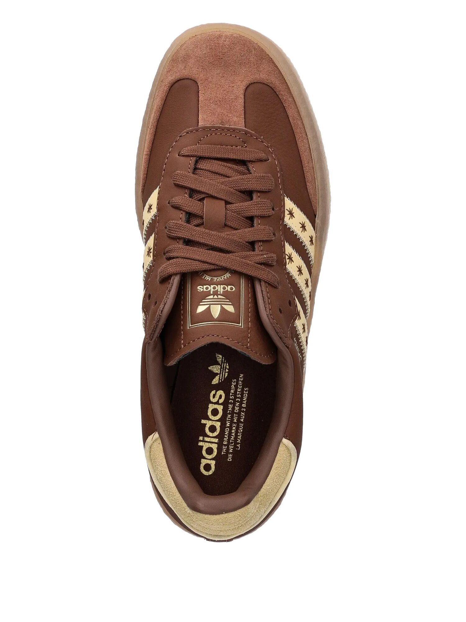 Кроссовки adidas Sambae, размер 7, коричневый/серый/оранжевый — фото 1