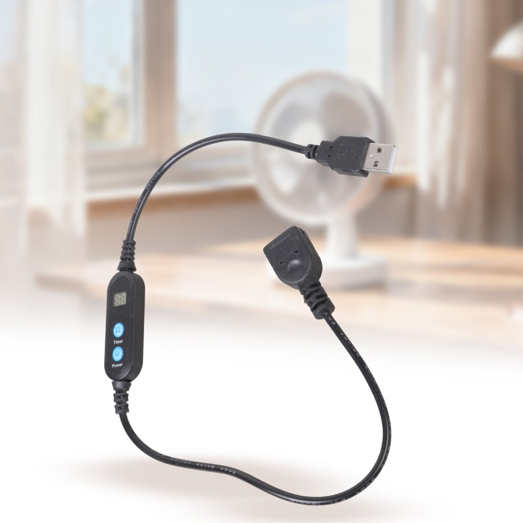 USB-таймер с регулируемым таймером от 1 до 30 минут и кнопкой включения/выключения для аквариума, светодиодного вентилятора и кухни.