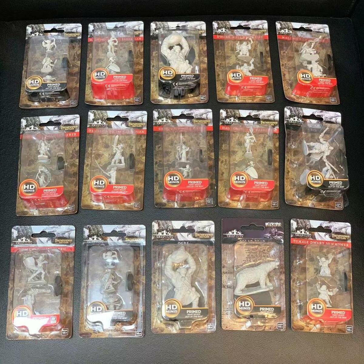 Lot WZK Pathfinder Battles Deep Cuts Dragons Nolzur's Dungeons Marvelous Orcs Ranger Sorcerer Female Fighter Miniatures
