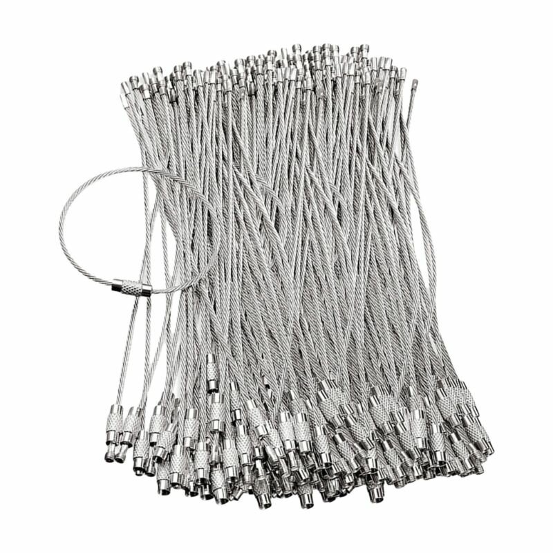 60шт, кольцо для троса брелка из нержавеющей стали-1 мм