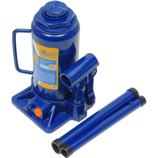 Домкрат гидравлический бутылочный 12 тонн Kraft КТ 800019