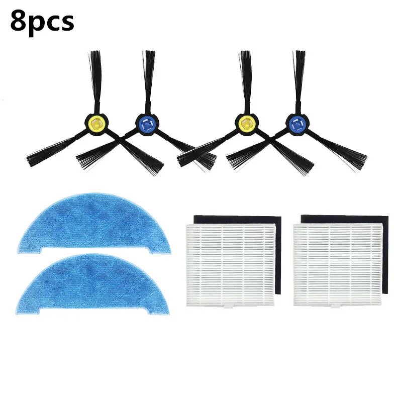 Hepa фильтр, боковая щетка, ткань для швабры, подходит для ilife V8 и V8s X750 X800 V80, запасные части для подметального робота-пылесоса