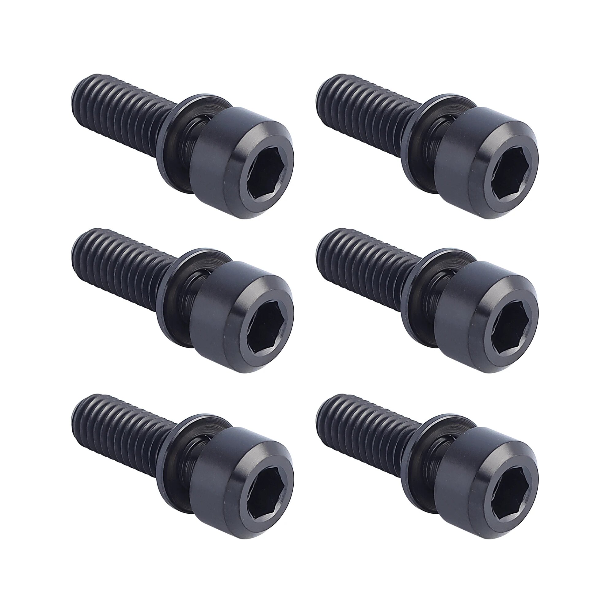 Титановые болты OIMG для выноса велосипеда M5x16 M5x18mm, 6pcs Black