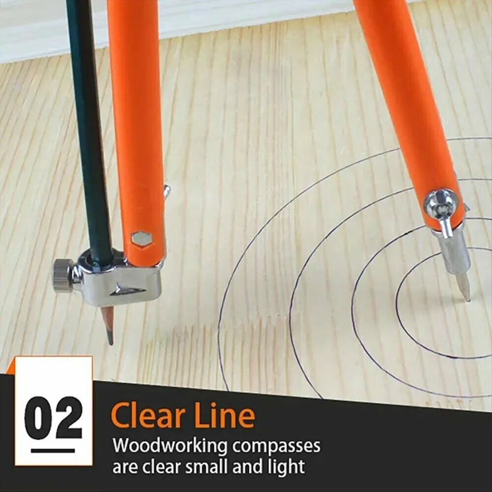 Циркуль с регулируемыми разделителями большого диаметра, разметочный и чертёжный для деревообработки, плотницкий циркуль, карандаш 150 см