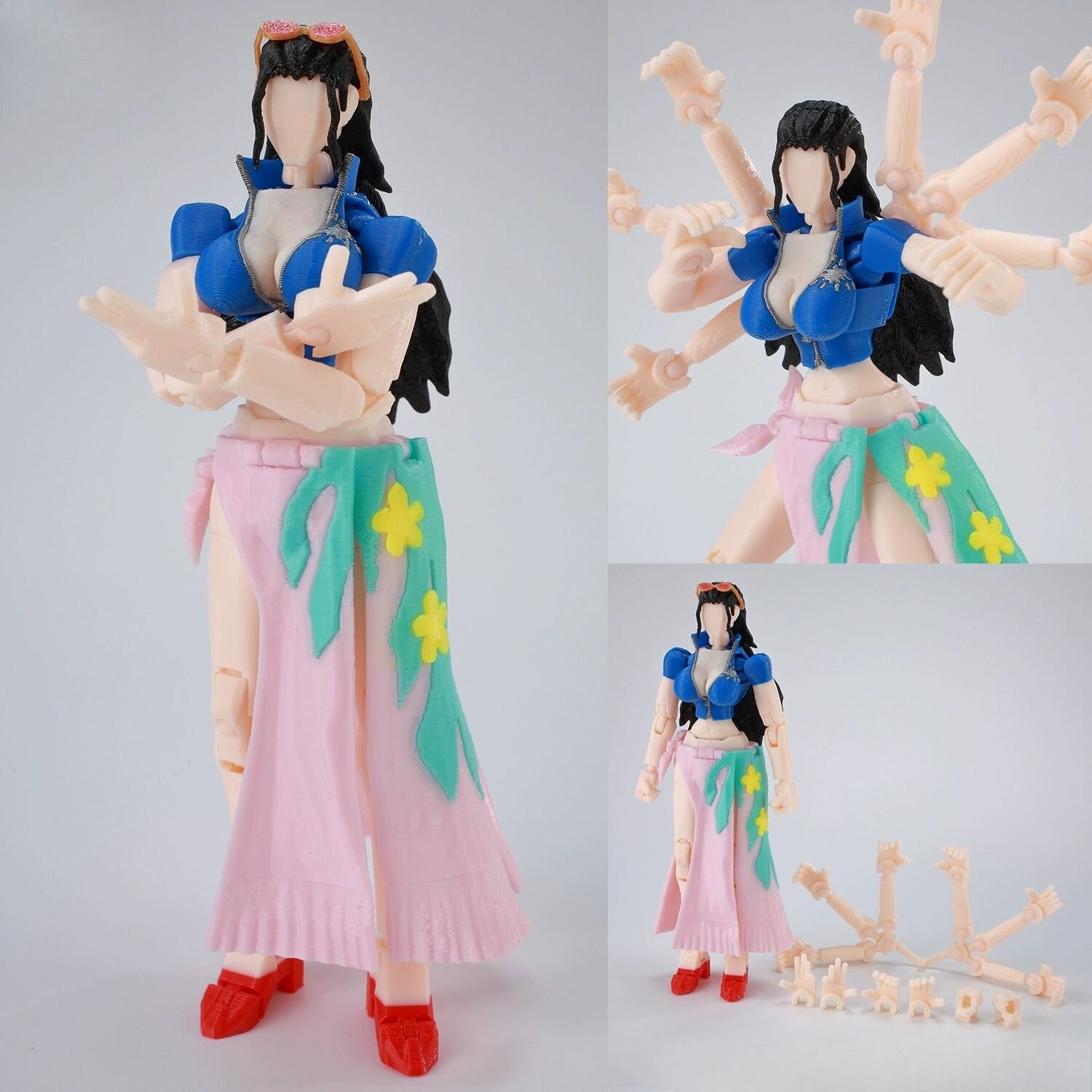 Фигурка Санджи из "Nico Robin" Lucky Dummy 13, 3D-печатная игрушка с несколькими суставами, подвижный манекен (14 см, 5.5 дюймов)