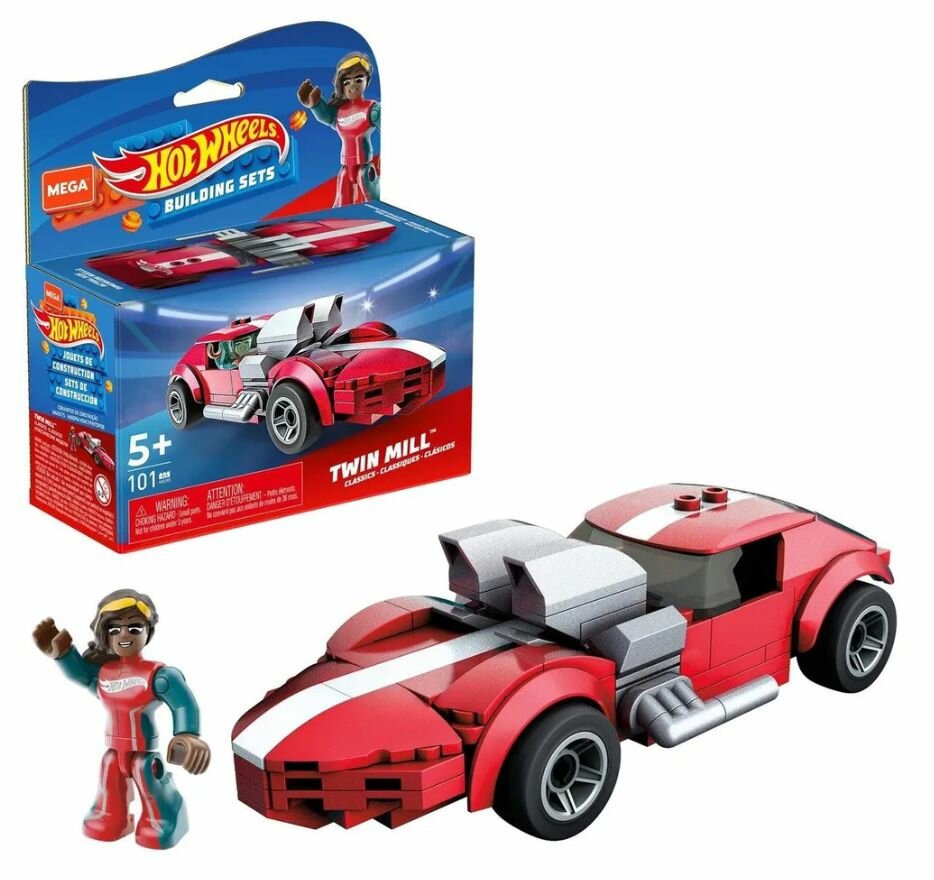 Mega Construx Конструктор Hot Wheels Машинка гоночная Twin Mill 101 дет. HDJ90/GVM28
