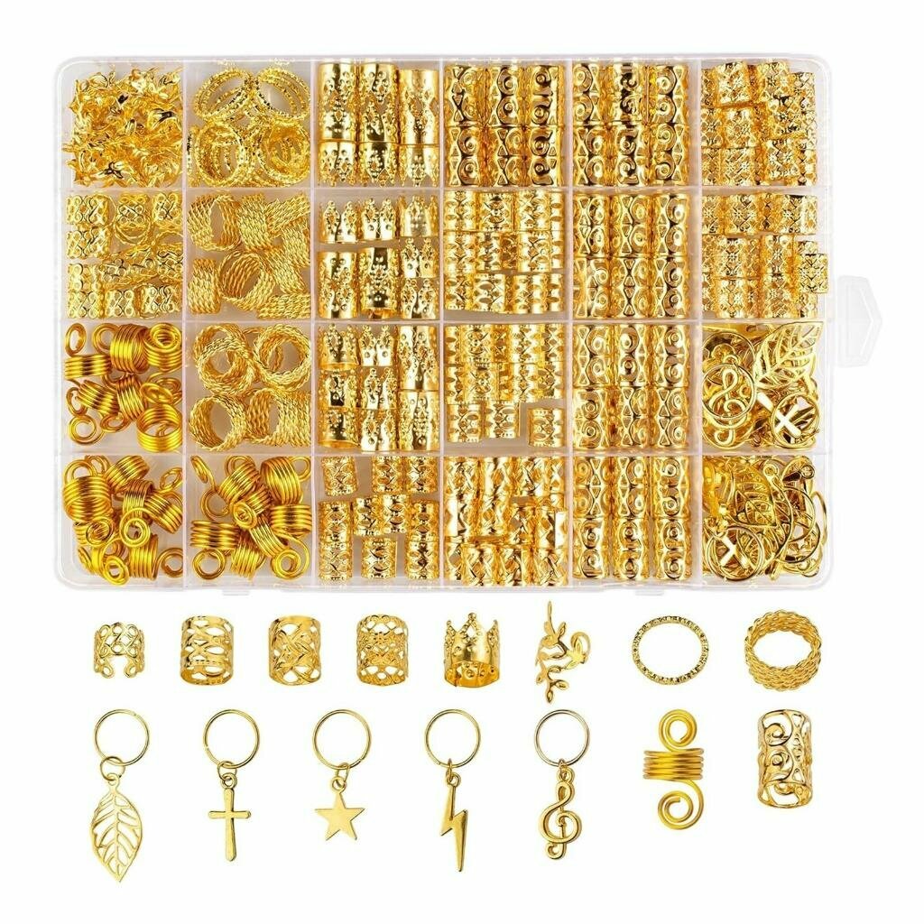 275шт Регулируемые Металлические Заколки для волос, кольца для волос, украшения для косичек, Дредов