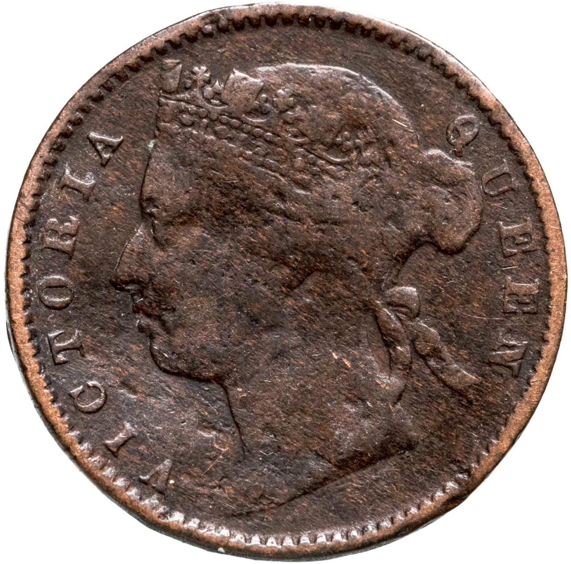 Маврикий 1 цент cent 1888, Бронза, в сохранности F-VF