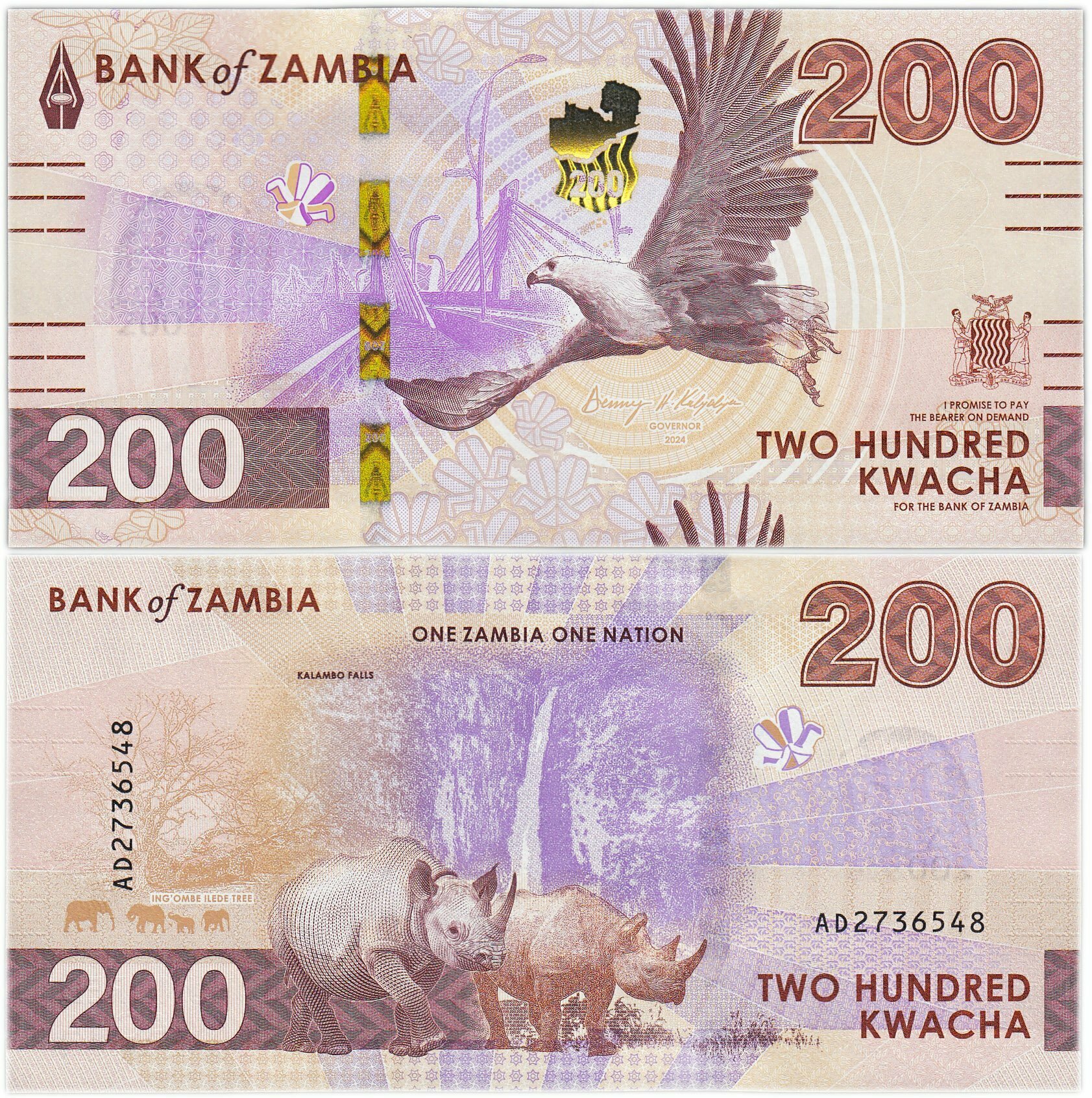 Замбия 200 квача 2024 2025 Pick W66