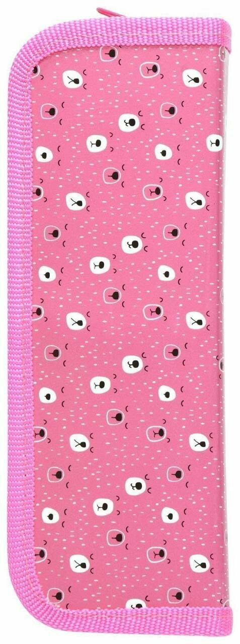 Пенал односекционны Schoolformat LITTLE FACE 190х65х20 мм розовы, картон