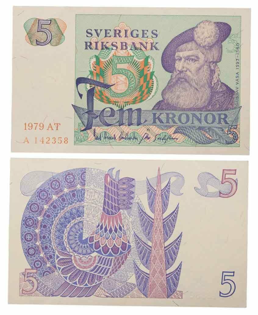 Швеция 5 крон 1979 года Pick 51d