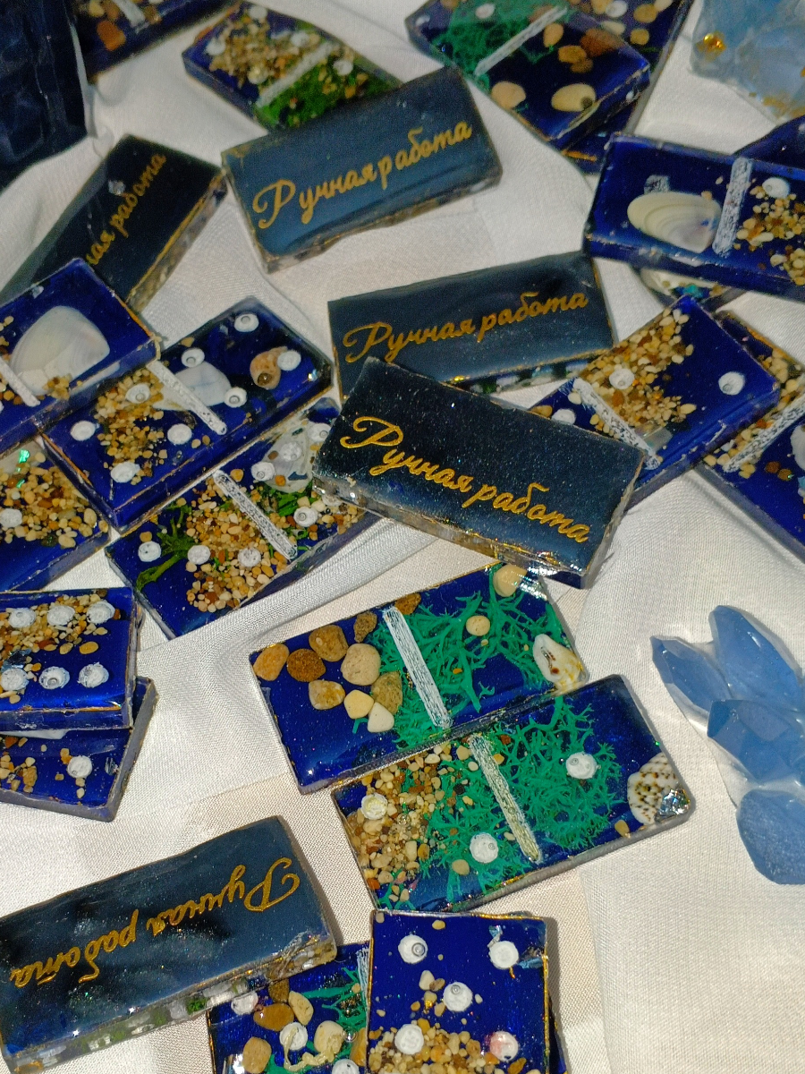 Домино *Морская сказка". Настольная игра. Ручная работа