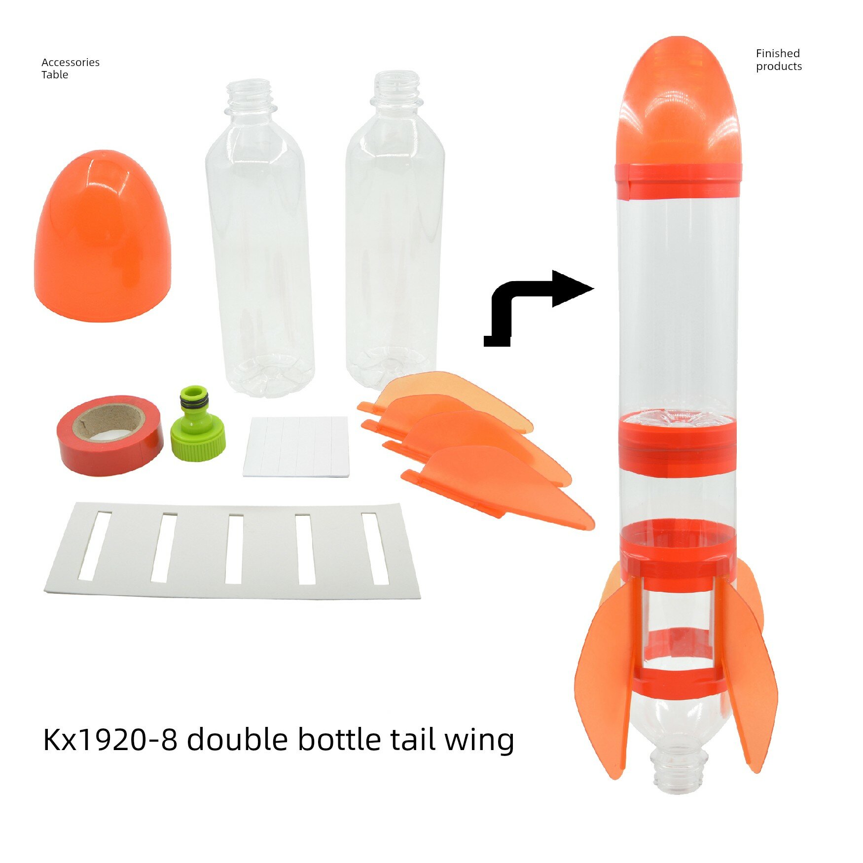 Модель водной ракетницы, научно-технический набор для сборки, полный комплект материалов, ручная работа, для