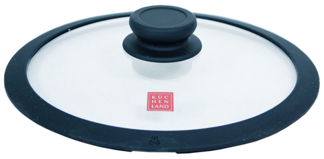 Крышка, диаметр 24 см, стекло/силикон, Solution accessory, Kuchenland