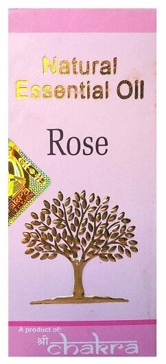 Natural Essential Oil ROSE, Shri Chakra (Натуральное эфирное масло роза, Шри Чакра), 10 мл.