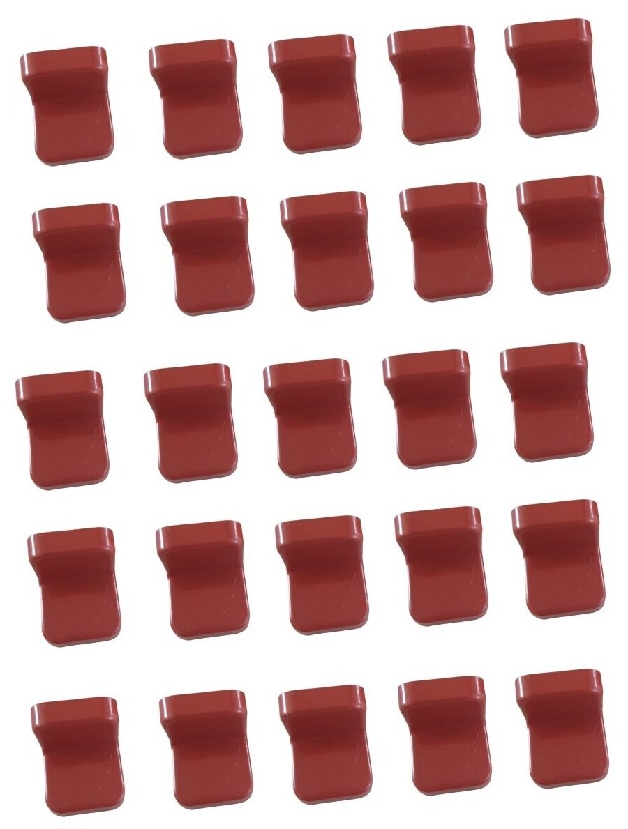 Уголок крепежный 20х20 с пластиковой крышкой, вишня, 25 штук.