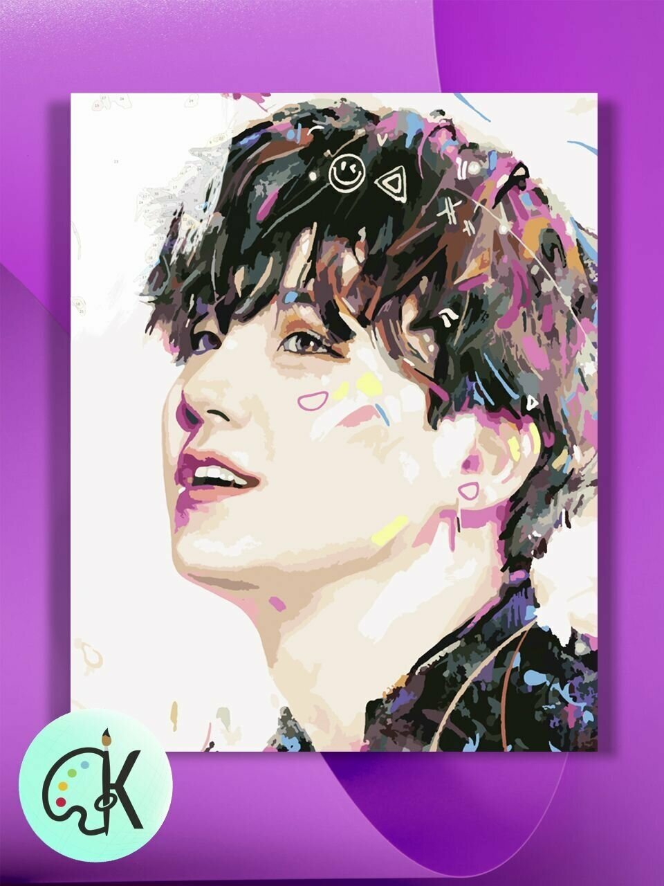 Картина по номерам на холсте BTS - Suga ColorBoom, 40 х 50 см